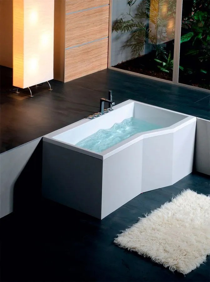 Polysan, VERSYS R asymetrická vana 170x84x70x47cm, bílá, 70611