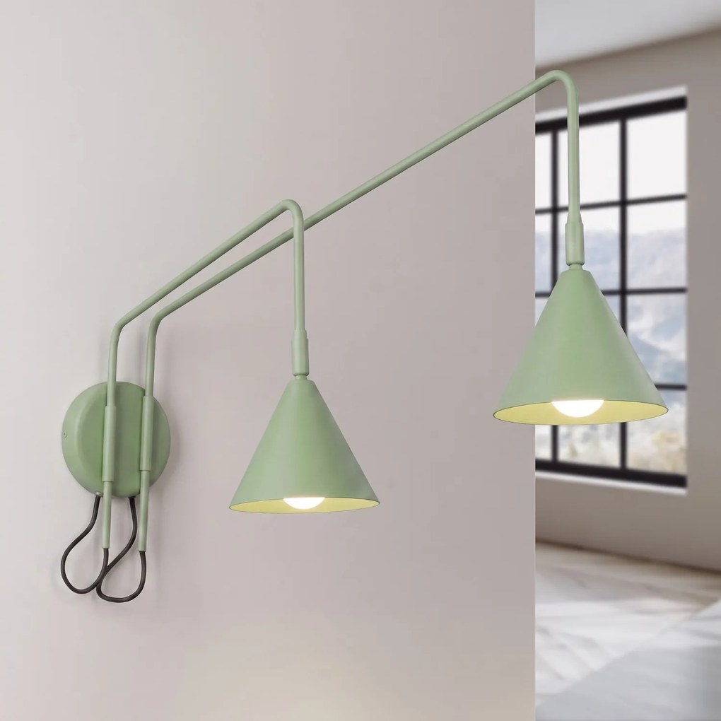 Sollux Lighting Nástěnné svítidlo NOX 2 šalvějové s vypínačem