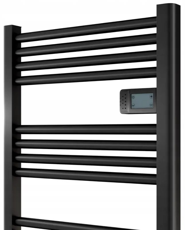 Gamma Erga Pago, elektrické topné těleso 540x960 mm s digitálním termostatem, 500W, černá matná, ERG-PAGO/960/540/BLACK/EL