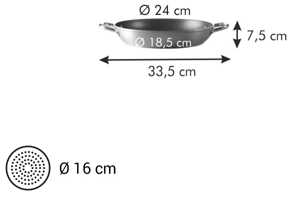 Pánev hluboká GrandCHEF ø 24 cm, 2 úchyty