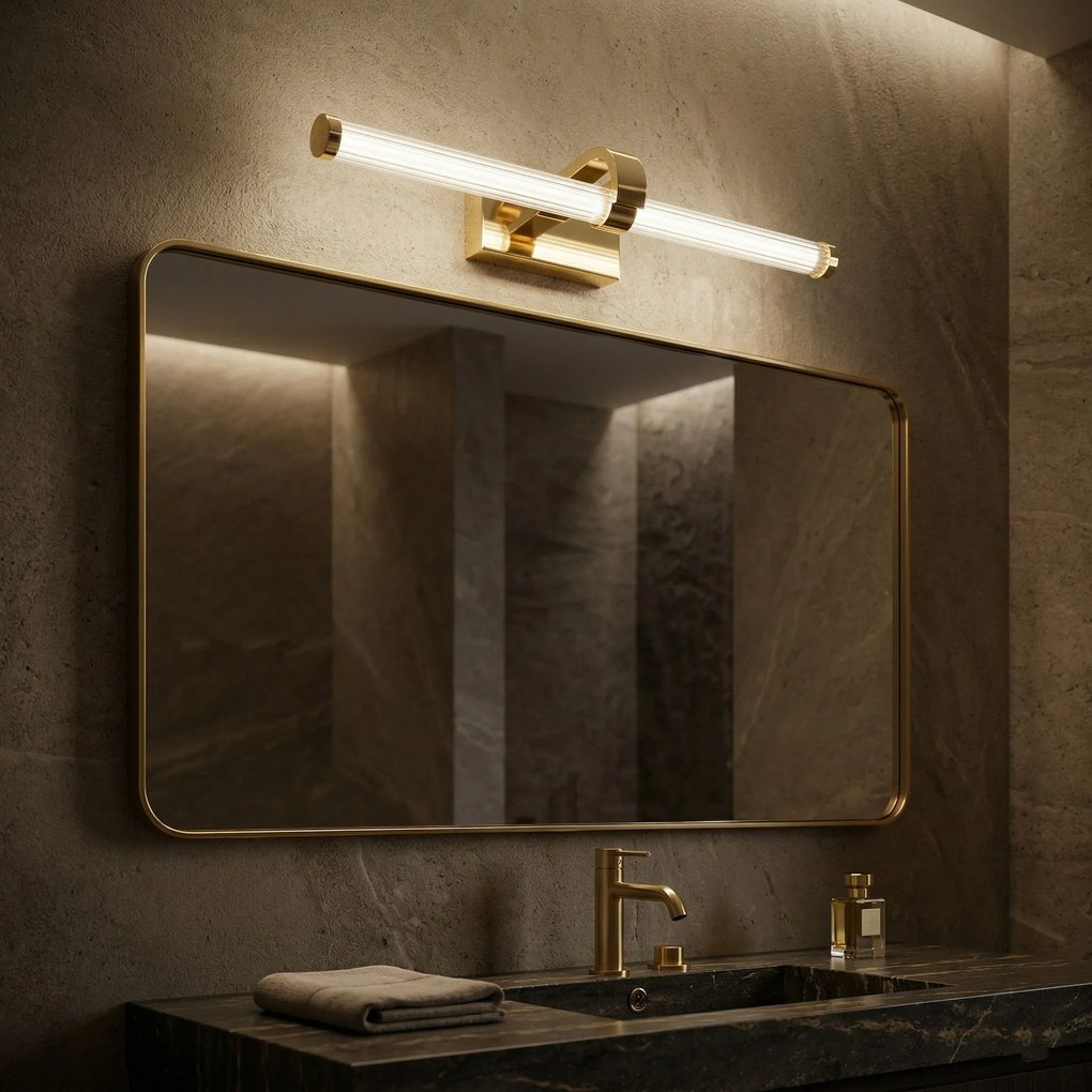 Toolight Toolight, LED nástěnné svítidlo 60cm, 13W, 4000K, 1000lm, APP1884-1W, zlatá lesklá, OSW-66039