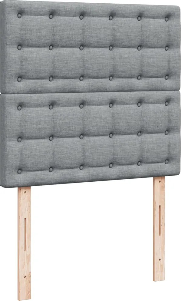 Box spring postel s matrací světle šedá 80 x 200 cm textil 3292629