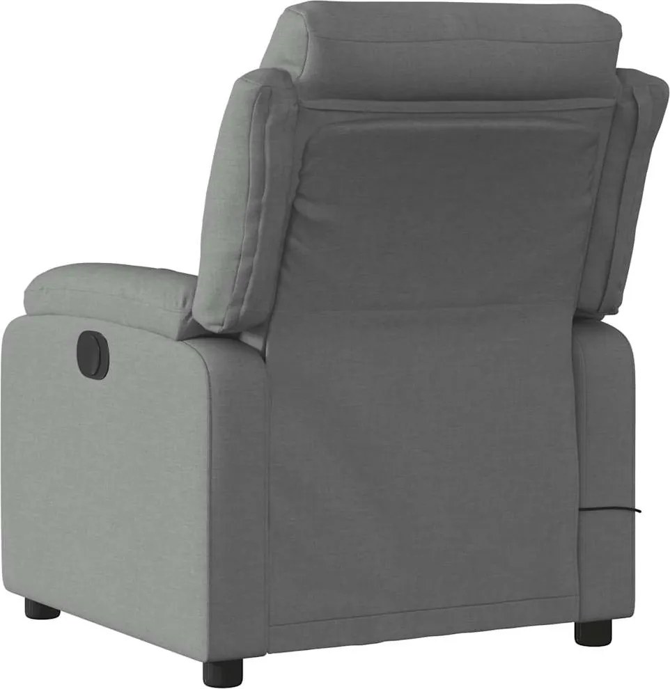 Elektrické masážní polohovací křeslo tmavě šedé textil 3204969