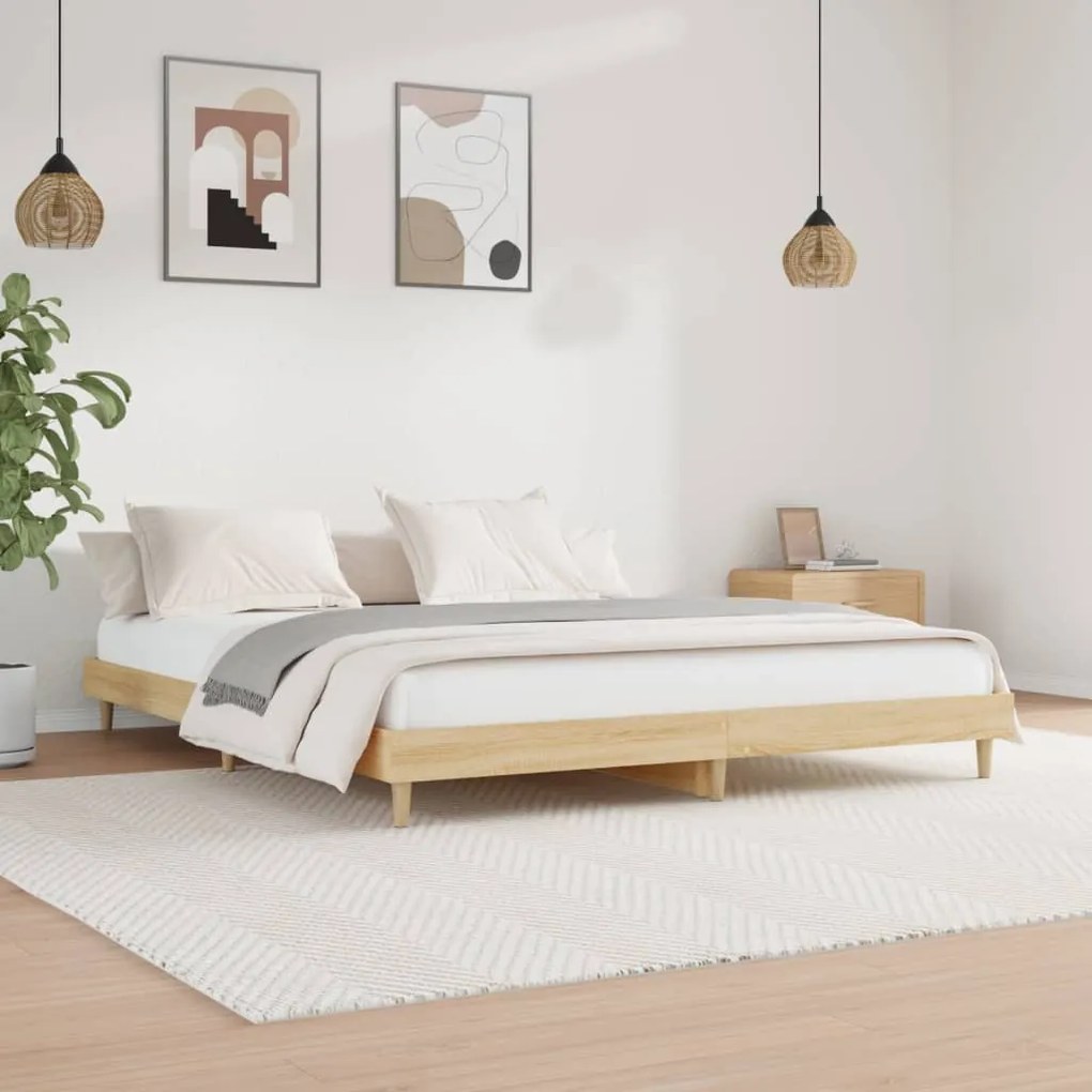 Rám postele dub sonoma 180 x 200 cm kompozitní dřevo,  832016