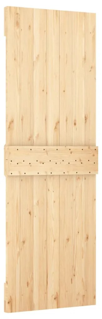 Posuvné dveře s kováním 70 x 210 cm masivní borové dřevo,  3202969
