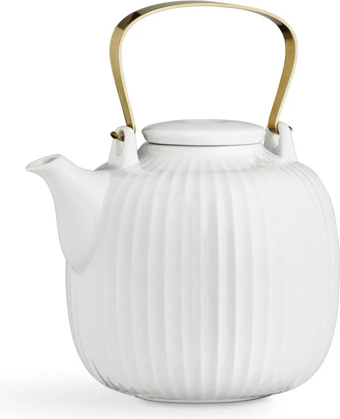 Bílá porcelánová čajová konvice Kähler Design Hammershoi, 1,2 l