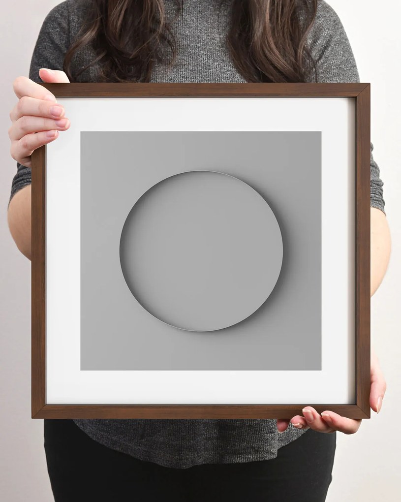 Idealform Poster no. 2 Circle shadow Barva: Silver grey, S textem: Bez textu
