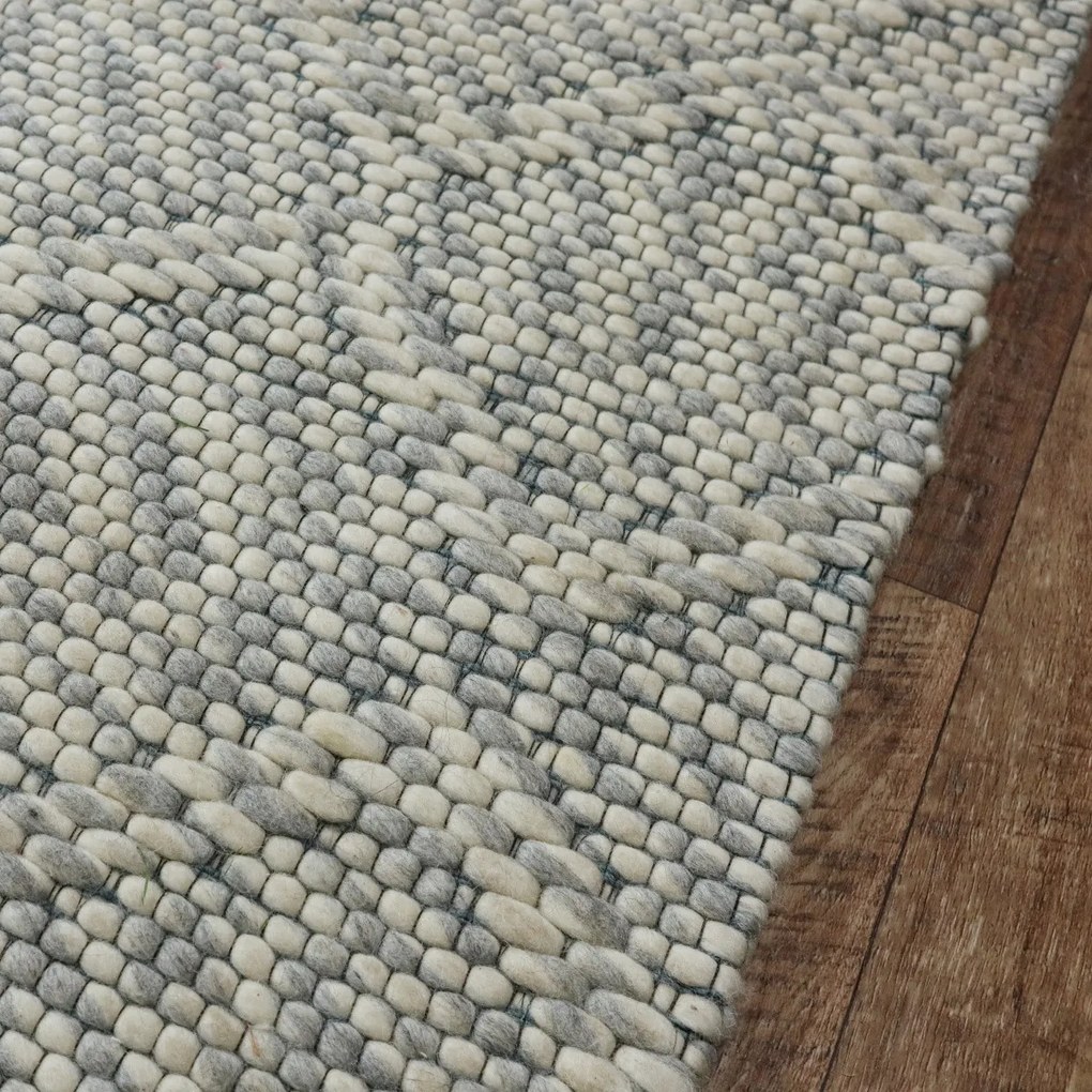 Asra, Kusový ručně tkaný koberec Woolen 4 Grey, 150x240, šedá, ložnice