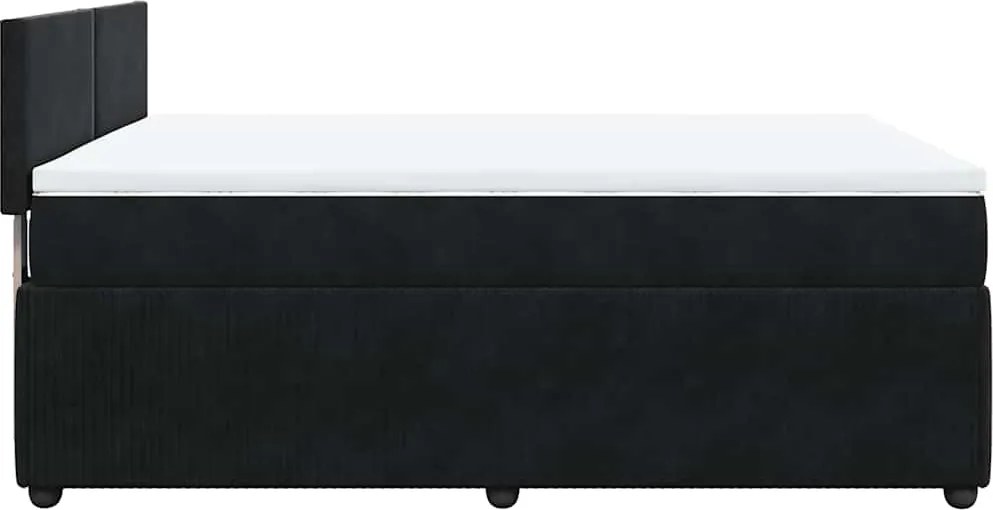 Box spring postel s matrací černá 160x200 cm samet 3290078