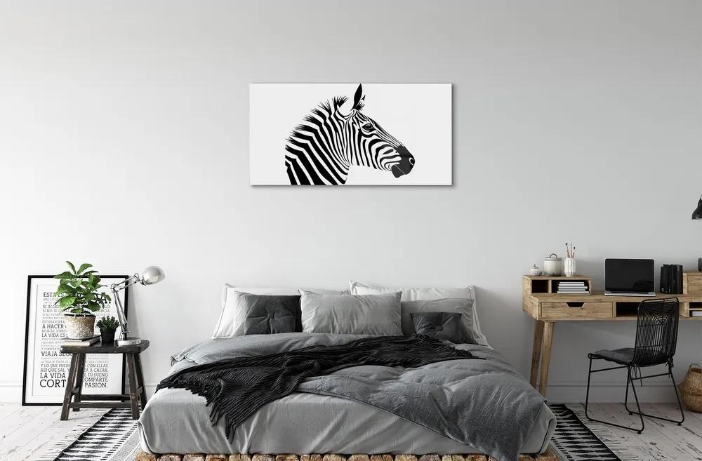 Obraz na skle Ilustrace zebra 100x50 cm