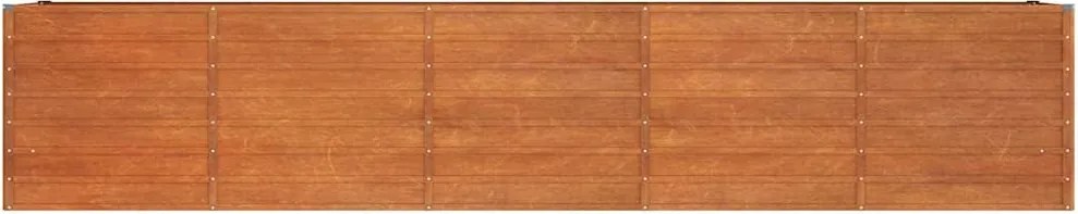 Zahradní vyvýšený záhon rezavý 400 x 80 x 77 cm cortenová ocel 151965