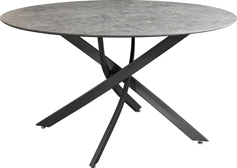 Kulatý jídelní stůl Pahukumaa 120 cm vzor šedý kámen