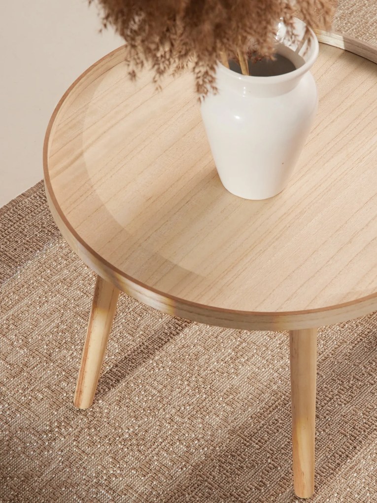 NORTHRUGS, Koberec běhoun Duet Kona 106250 Beige/White - na ven i na doma, 80x250, béžová, chodba / předsíň