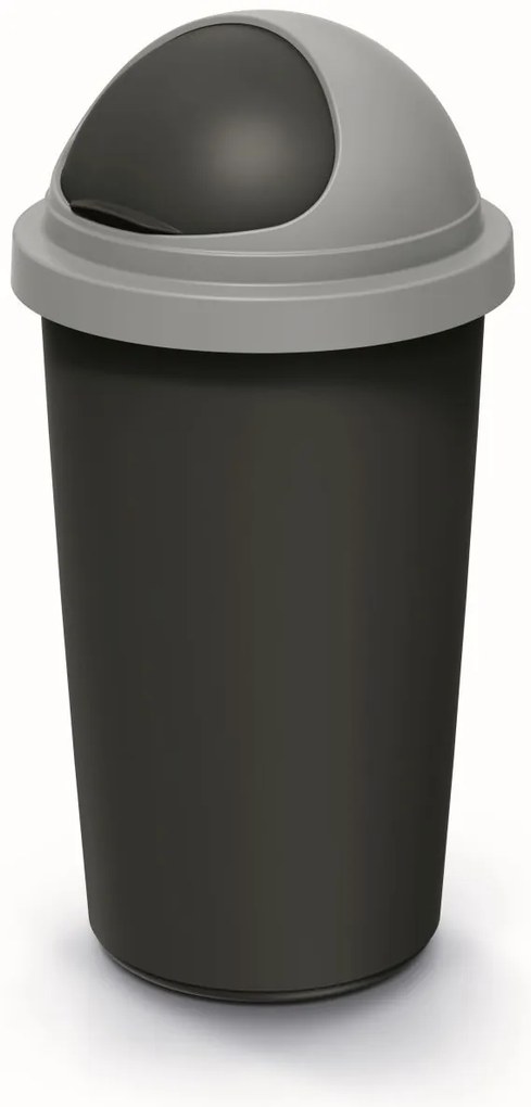 Odpadkový koš COMPACTO ROLL 30 L černý/světle šedý