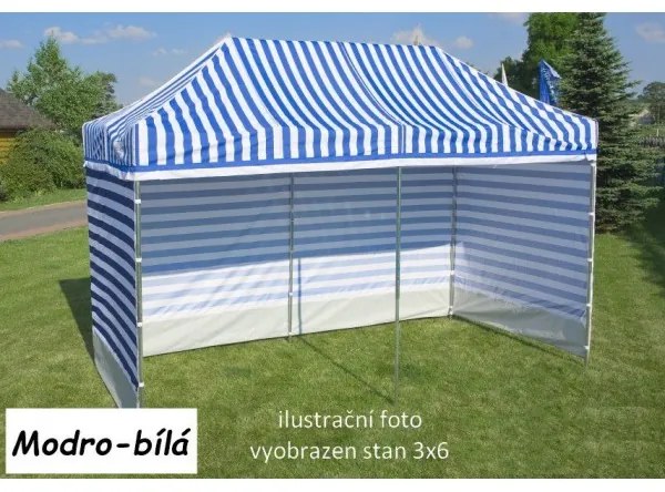Zahradní párty stan PROFI STEEL 3 x 6 - modro-bílá Tradgard JL57110