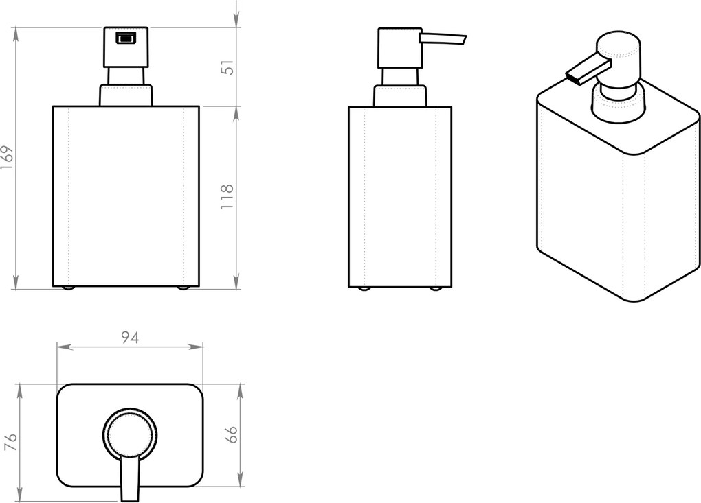 Gedy, ARIES dávkovač mýdla na postavení, béžový, AR8003
