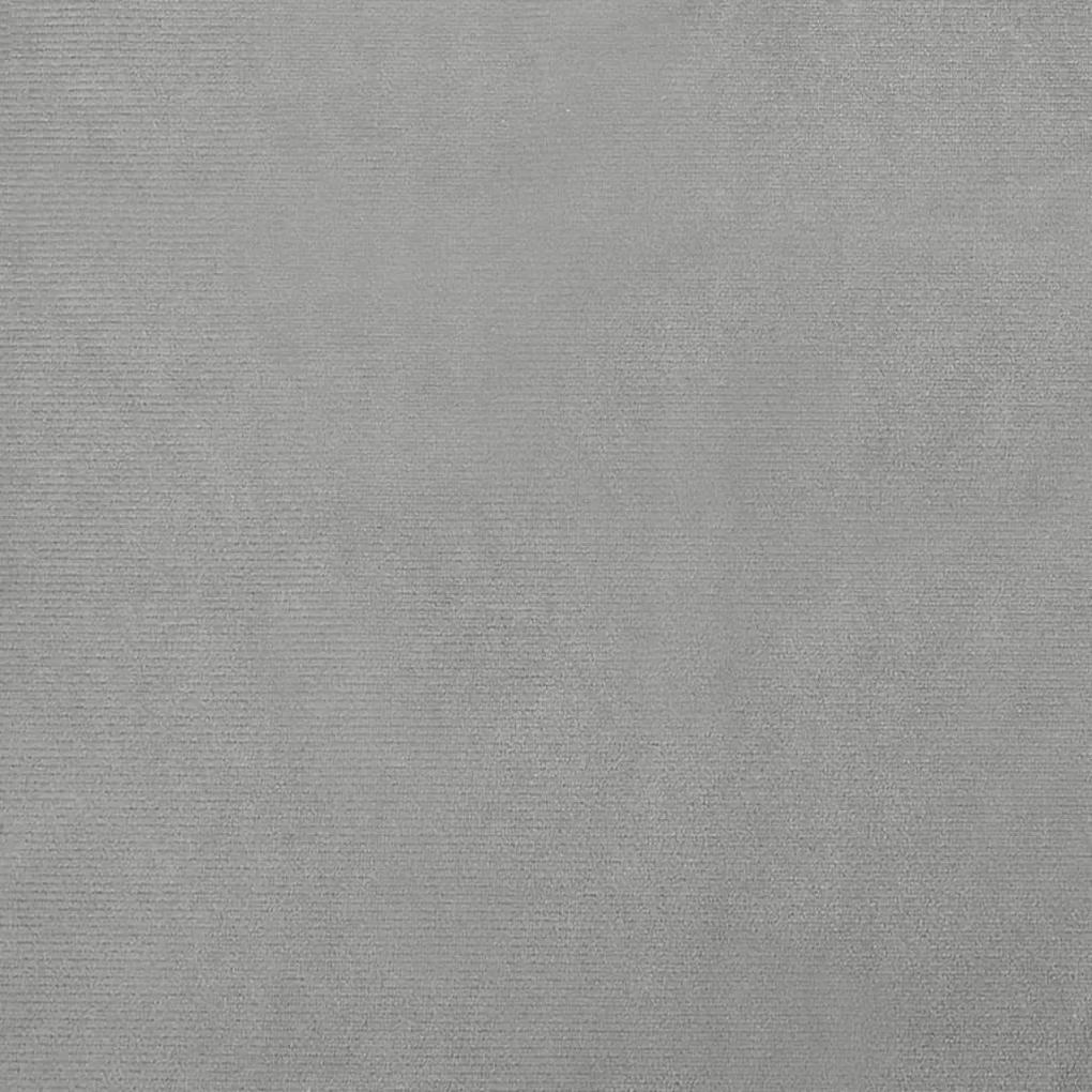 Dětská pohovka světle šedá 90 x 53 x 30 cm samet - Default Title