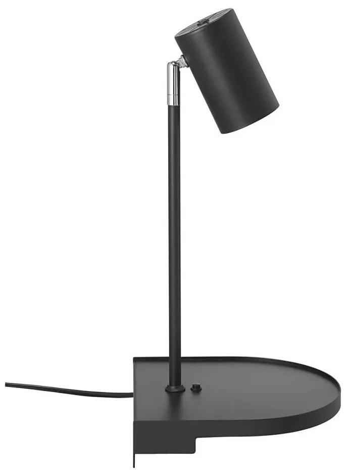 Nordlux - Nástěnná lampa s poličkou CODY 1xGU10/15W/230V černá Biano.cz