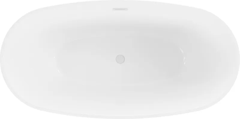 Mexen Eris, volně stojící vana 170 x 80 cm, bílá, bílý přepad, 53441708000-20