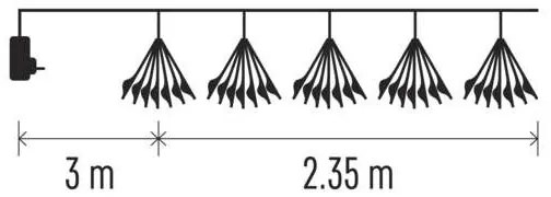 LED Vánoční řetěz 150xLED/5,35m teplá bílá