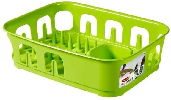 Moderní obdélníkový odkapávač na nádobí, zelený