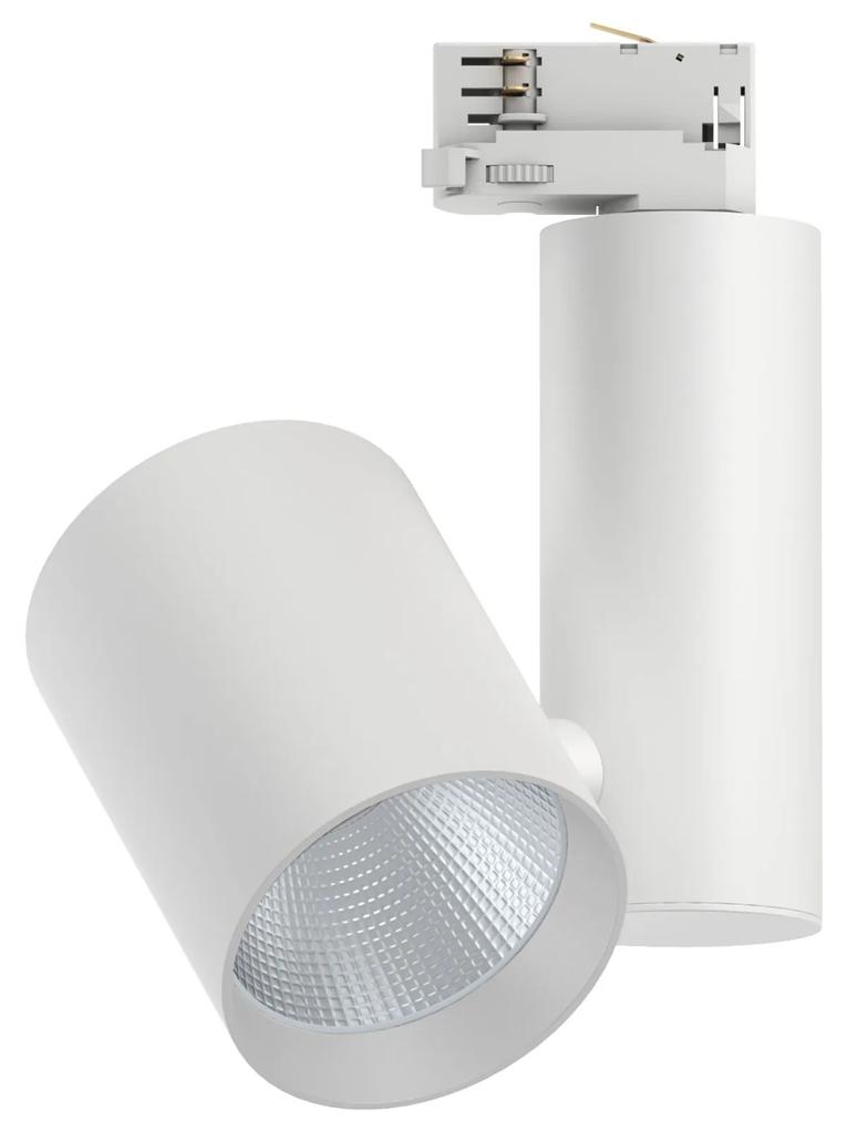 Paulmann 91341 ProRail3 Zeuz, bílý reflektor, 33W LED 3000K 60° stmívatelný, výška 24,1cm