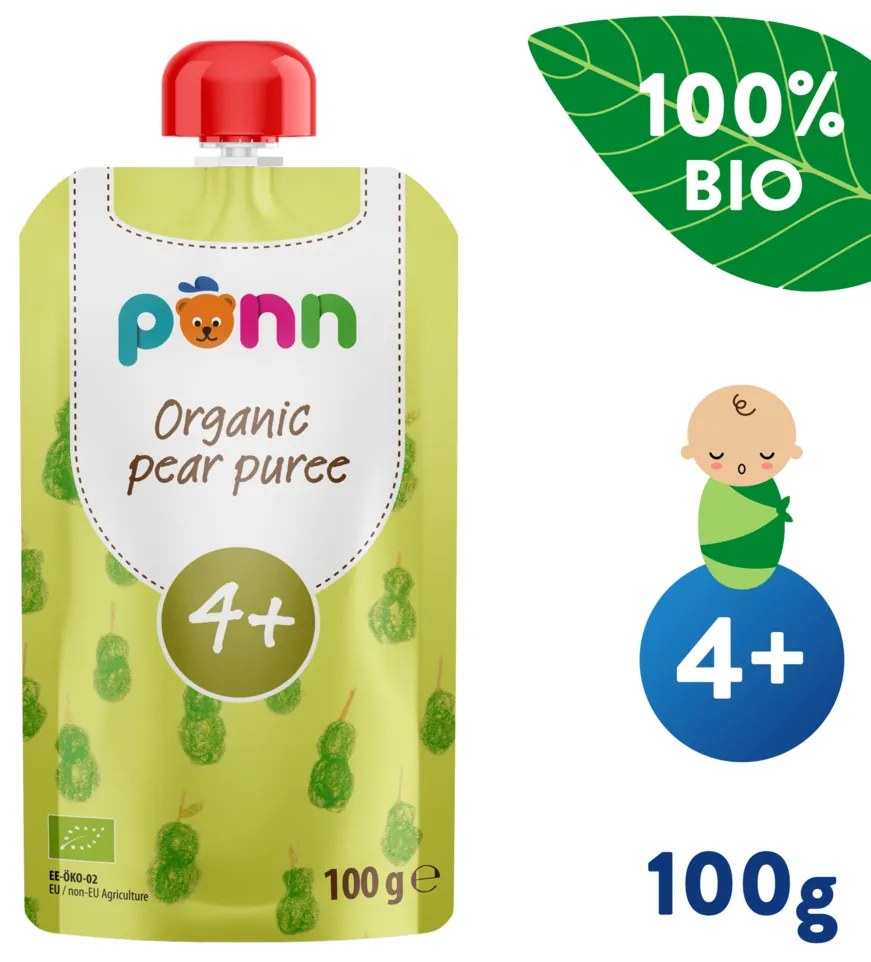 Salvest Ponn Kapsička BIO Hruška 100% (100 g) 4m+
