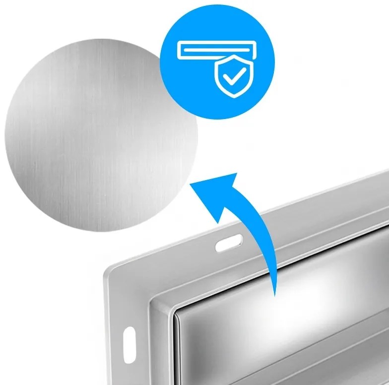 BPS-koupelny Nástěnný odtokový žlab 2in1 DL09 90 cm, satén