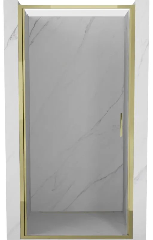Mexen Exo, výklopné sprchové dveře 85 cm, čiré sklo, zlatá, 817-085-000-50-00