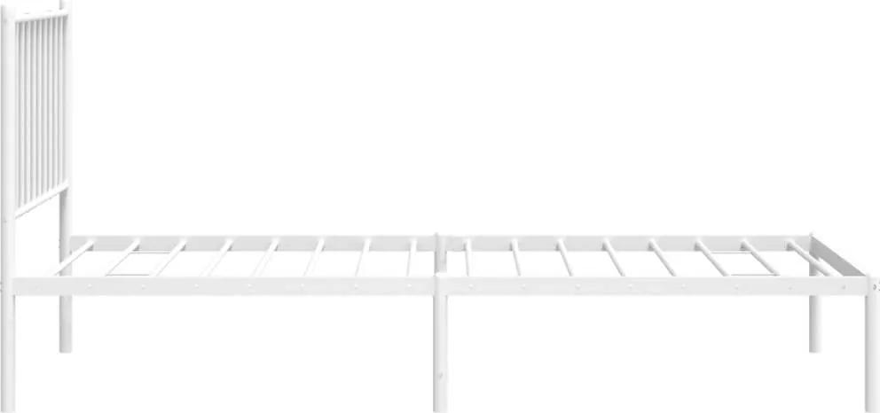 vidaXL Kovový rám postele s čelem 75 x 190 cm [350921] Barva: Bílá