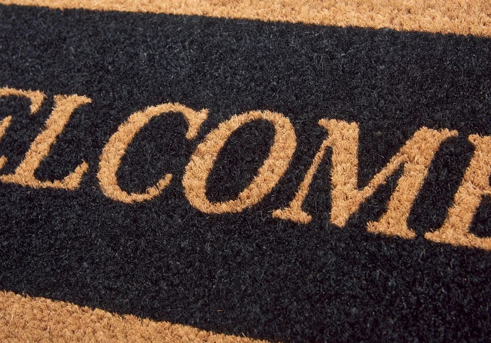 Hanse Home, Rohožka Welcome 105679 - na ven i na doma, 27x70, černá, chodba / předsíň