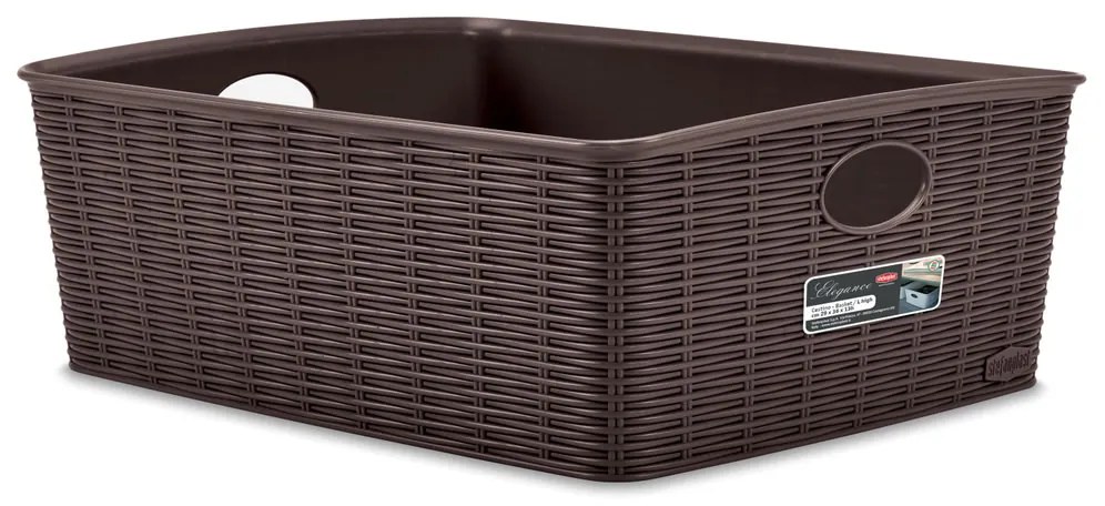 STEFANPLAST Elegance 30992 Úložný koš L High, hnědý