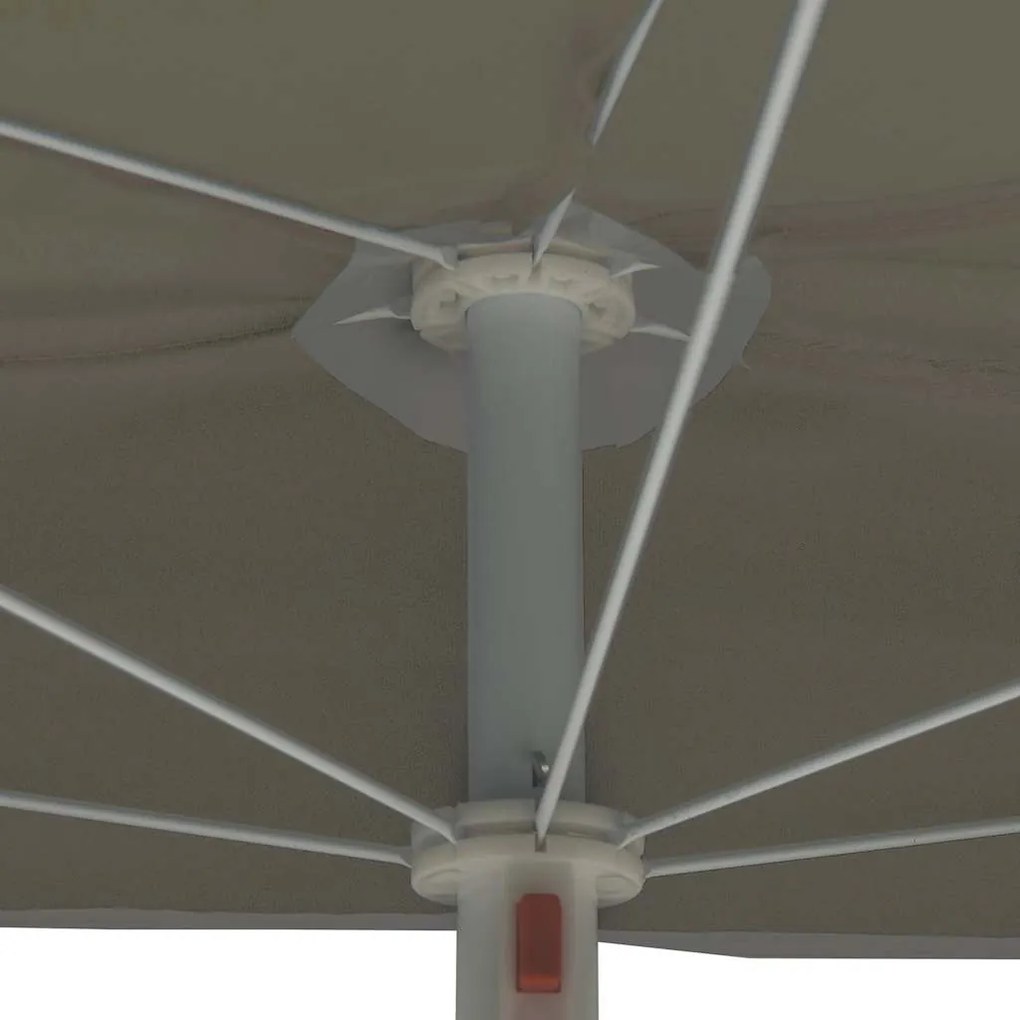 Zahradní půlkruhový slunečník s tyčí 180 x 90 cm pískový 315559
