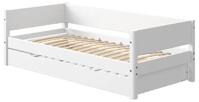 Bílá dětská postel s výsuvným lůžkem Flexa White Single, 90 x 200 cm