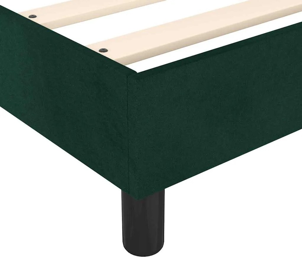 Rám postele s boxspringem tmavě zelená 90 x 200 cm samet 3121099