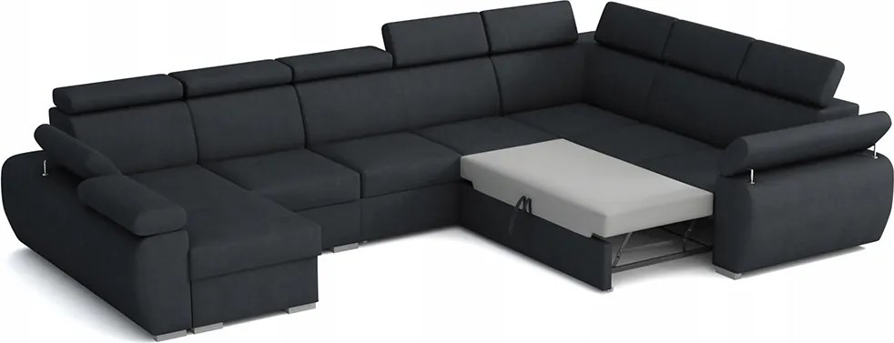 Sedací souprava BASTON | 170x390x260 cm | rozkládací + 2x úložný prostor | VÝBĚR TKANIN
