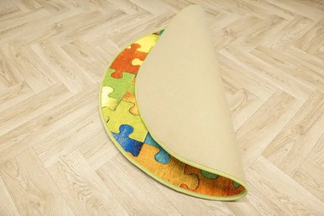 Koberec Puzzle vícebarevný kruh