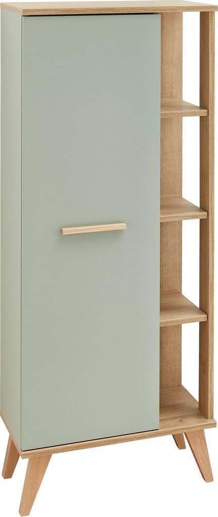 XXXLutz MIDI SKŘÍŇKA, barvy dubu, pastelově zelená, 50,5/128/33 cm Xora - Koupelnové série - 001977022203