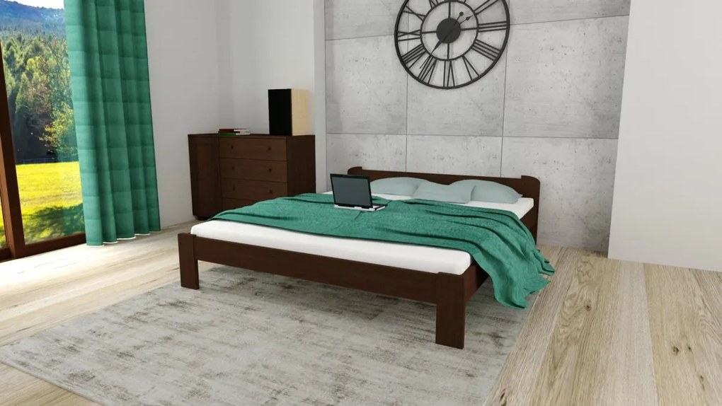 ComfortMatrace Postel z masivu borovice ISABELA+rošt ZDARMA 120x200 cm Barva: ořech