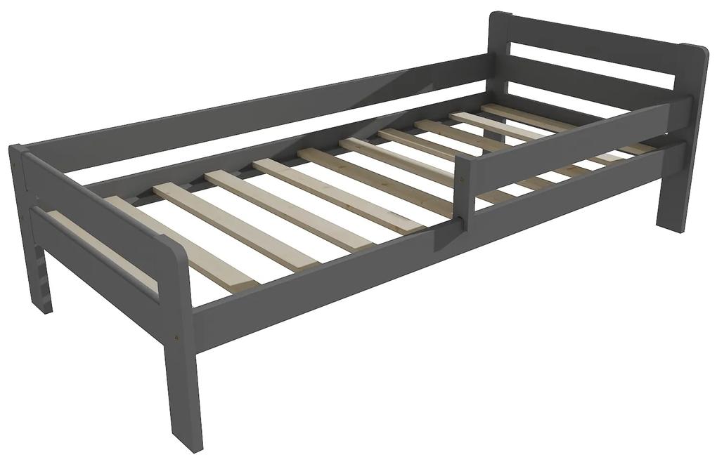 Vomaks Dětská postel se zábranou VMK002C KIDS Rozměr: 70 x 160 cm, Barva: barva šedá