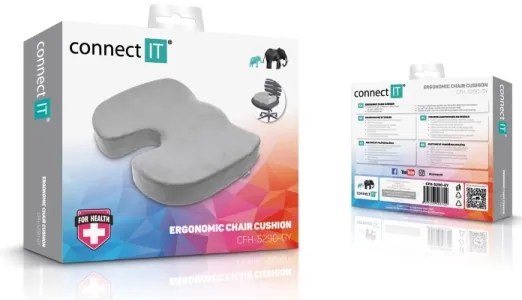 CONNECT IT CFH-5290-GY - Anatomický polštář na židli šedá