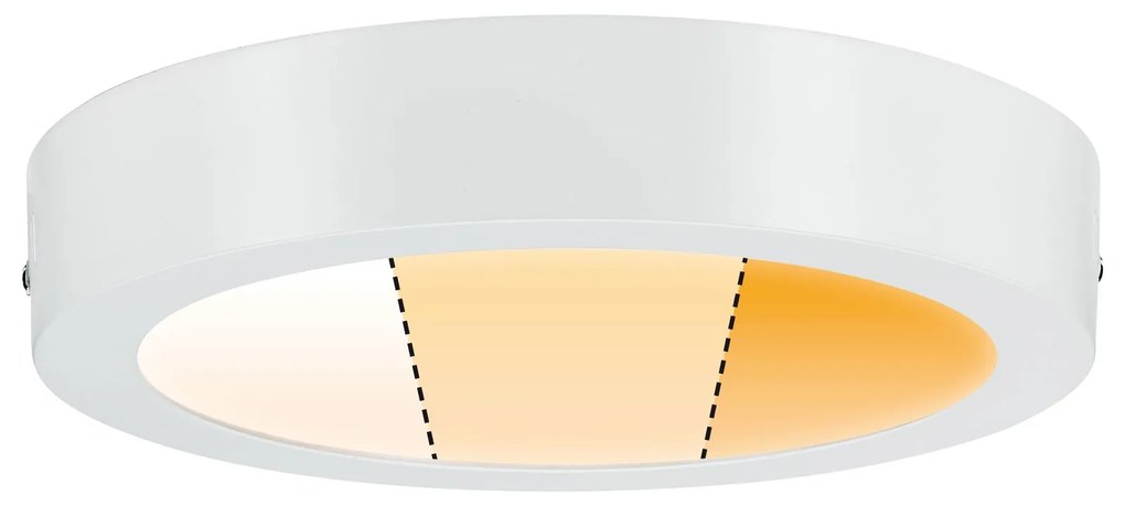 Paulmann 79795 Carpo, bílé svítidlo, 13W LED 2300-3000K, funkce dimswitch + dim-to-warm, prům22,5cm