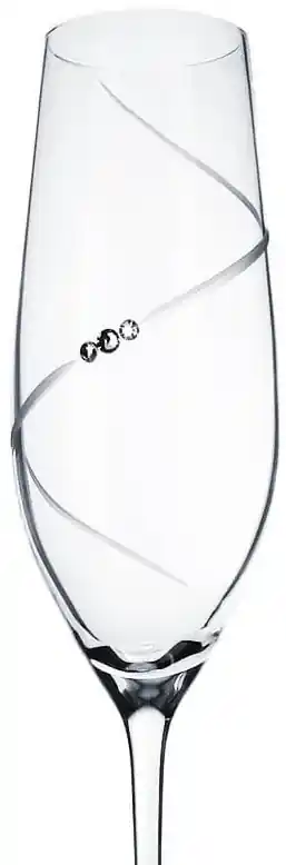 A-KRISTAL Silhouette - skleničky na sekt se Swarovski® Elements | sada 2  sklenic | BIANO