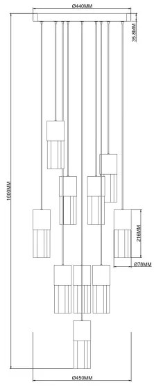 Zuma Line 003064-034738 - LED Lustr na lanku IGGLY LED/50W/230V zlatá