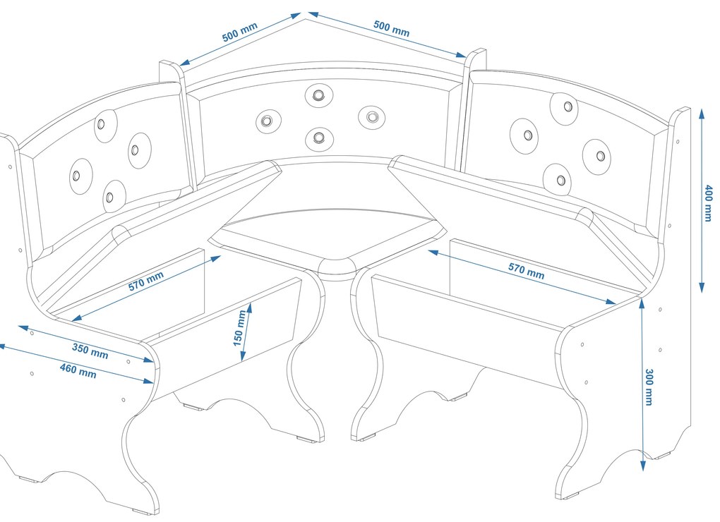 Rohová lavice BOJARIN