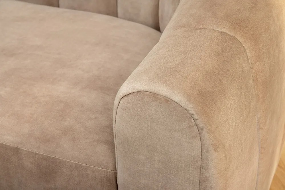 Designová sedačka Kalei 200 cm béžový samet