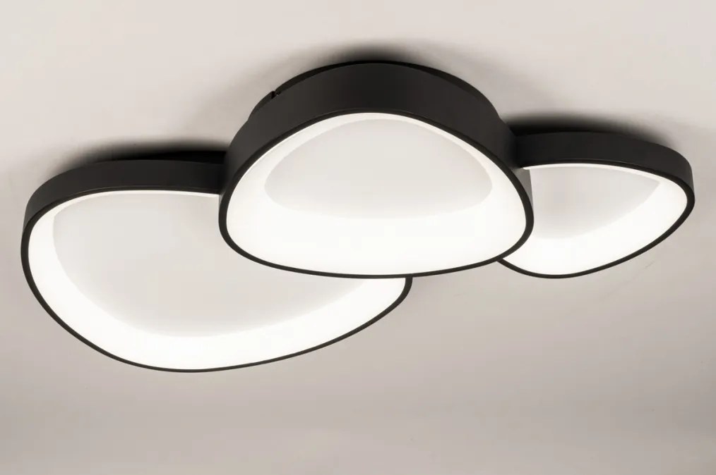 Stropní designové LED svítidlo Organic Black 90