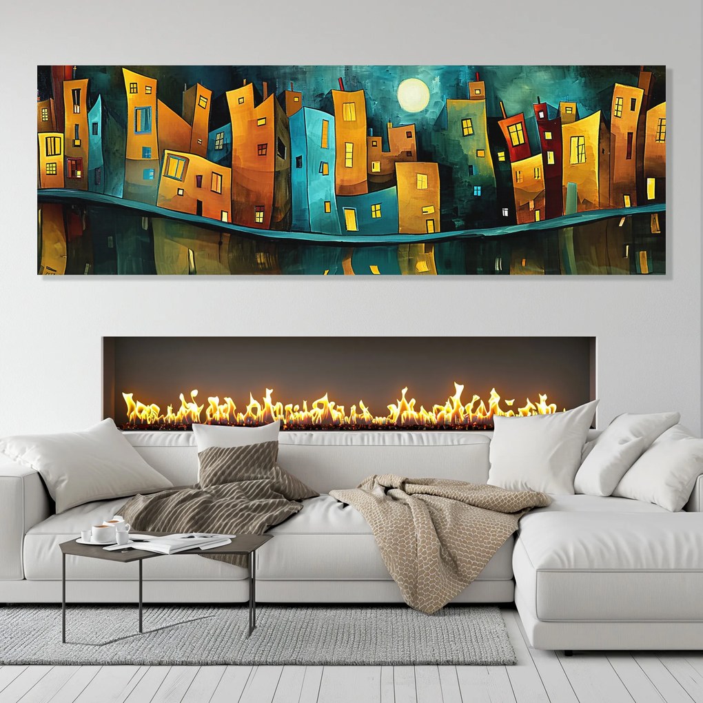 Obraz na plátně - Šikmé cesty v La Rochelle FeelHappy.cz Velikost obrazu: 120 x 40 cm