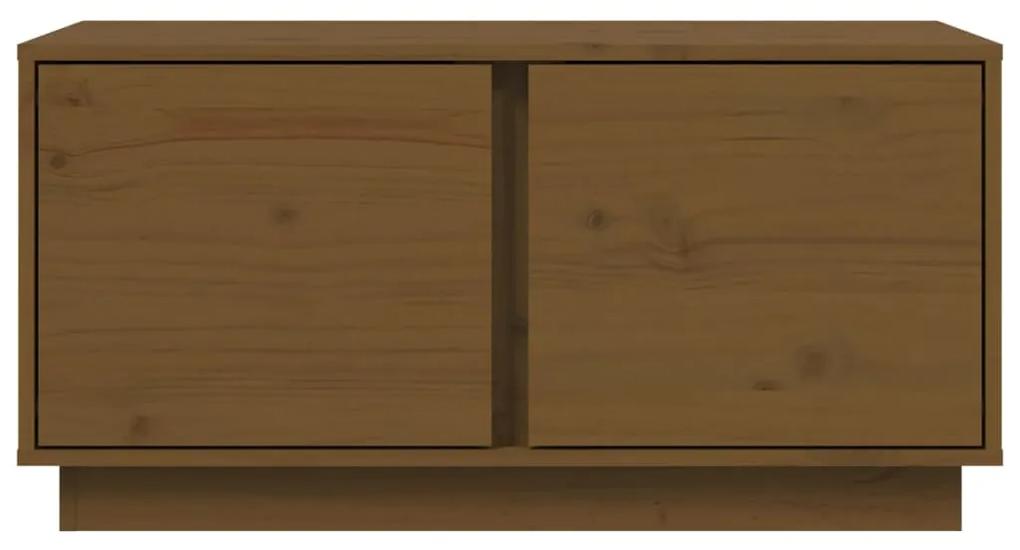 Konferenční stolek medově hnědý 80x50x40 cm masivní borovice - Default Title