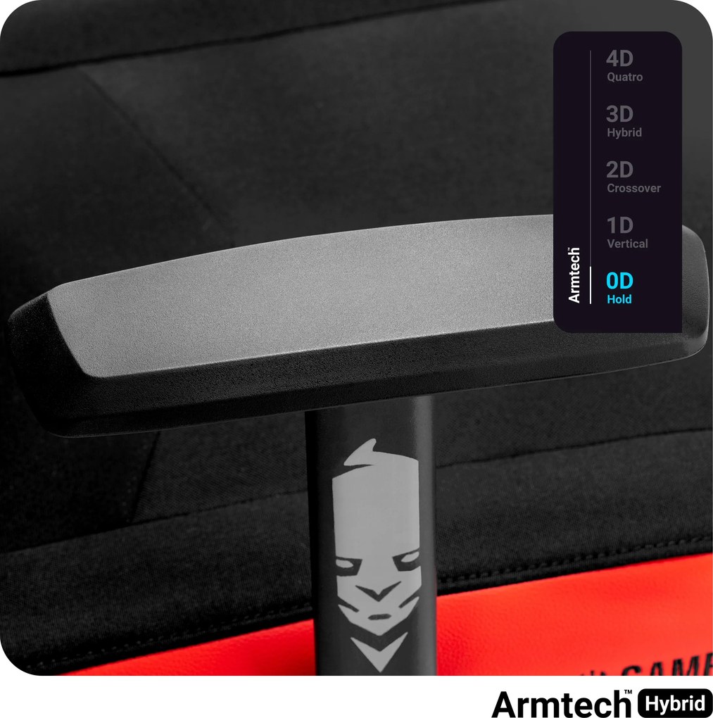 Herní křeslo z eko kůže Normal Size, červený-černý: Diablo X-Gamer 2.0 Deep Red